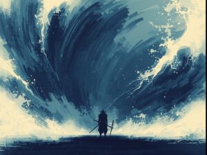 Digital Art, Samurai, Waves, Dreams with Abstract & Ukiyo-e | Digital ...